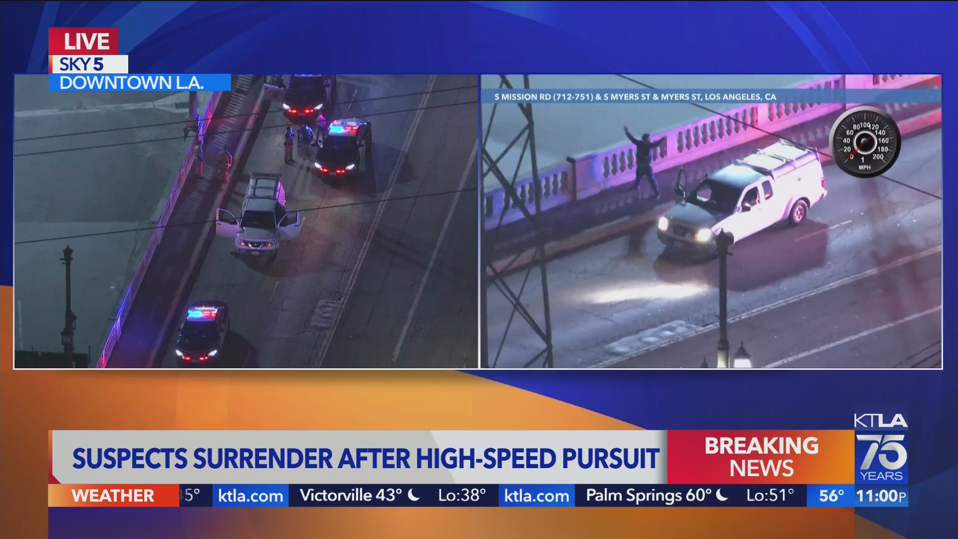 Suspects surrender after high-speed pursuit – KTLA