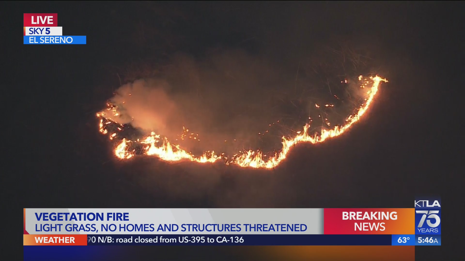 Brush fire burns several acres in El Sereno neighborhood – KTLA
