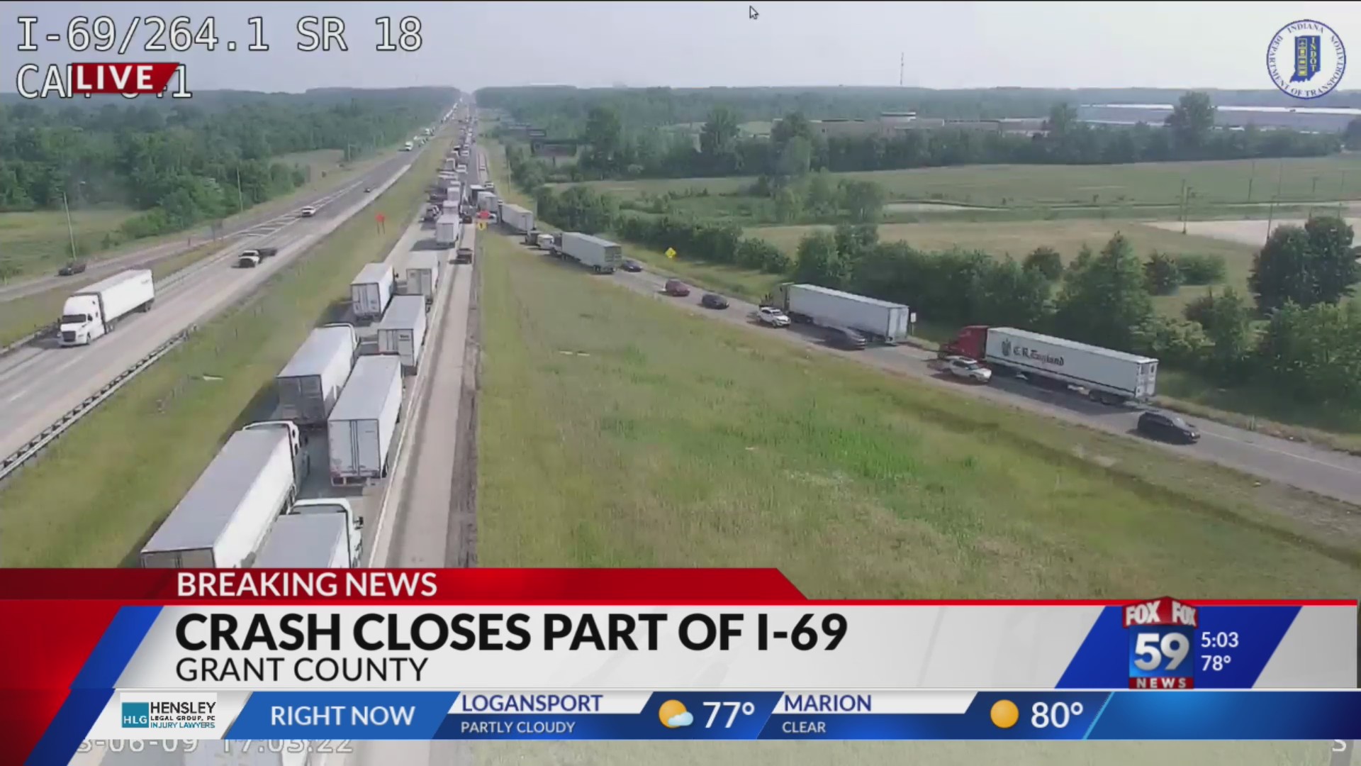 Serious crash on I-69 backs up traffic for hours – Fox 59