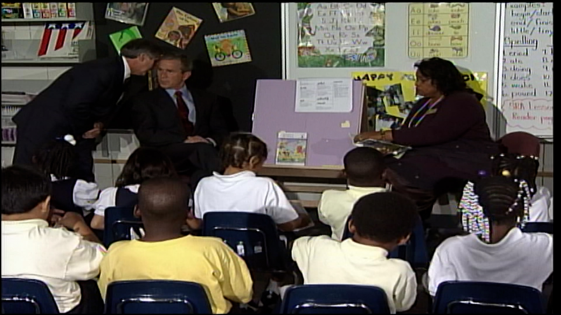 Sept. 11, 2001: President George W. Bush learns about terror attacks at ...