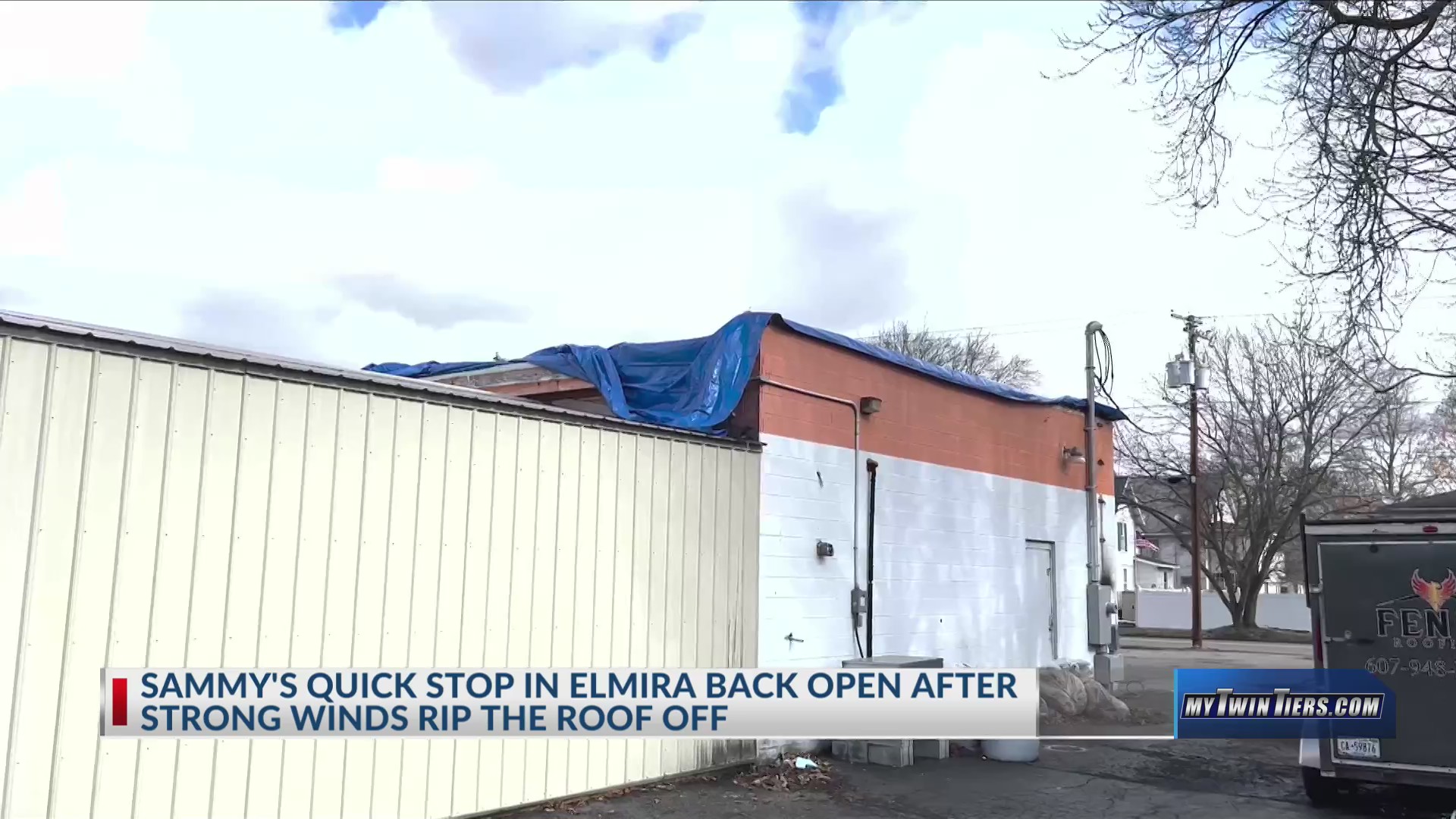 Sammy’s Quick Stop back open after strong winds rip the roof off – WETM – MyTwinTiers.com