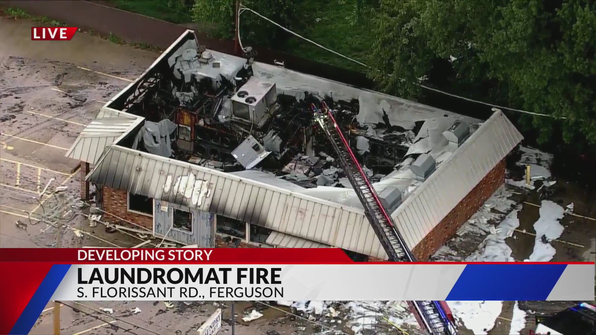 Dozens of crews respond to laundromat fire in Ferguson – FOX 2