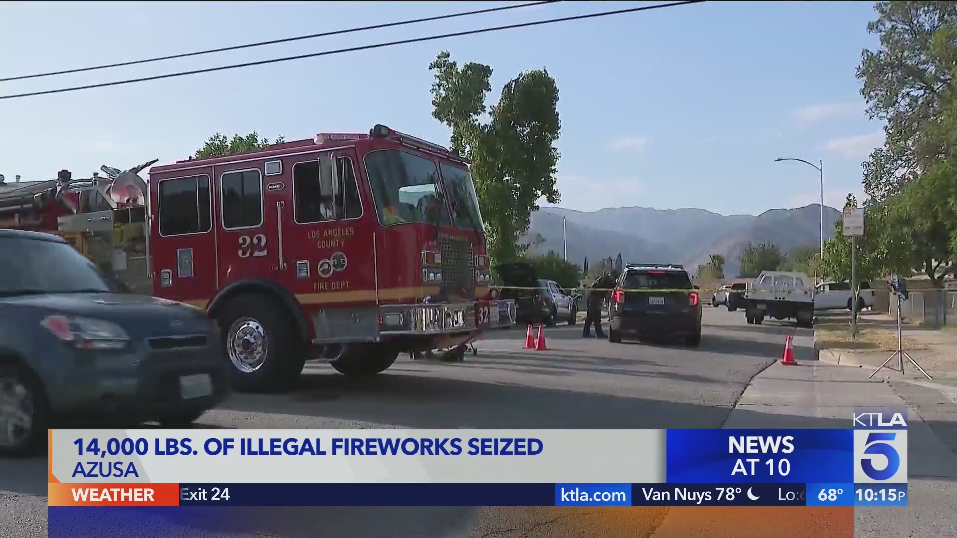 14,000 pounds of illegal fireworks seized in Azusa – KTLA
