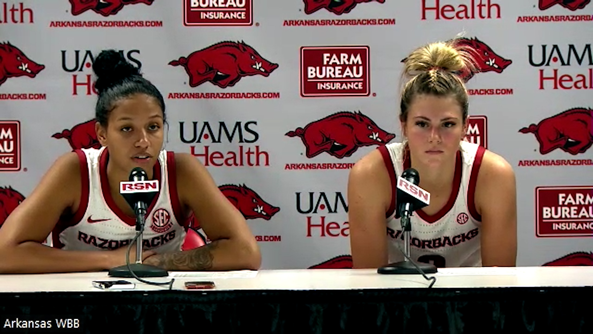 Arkansas players Chrissy Carr and Saylor Poffenbarger recap win over ...