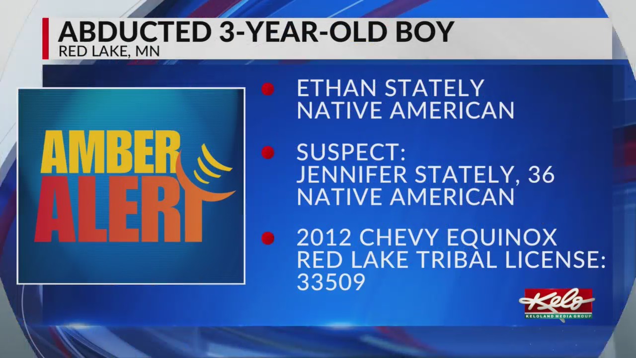 AMBER ALERT: 3-year-old boy abducted from Red Lake, Minnesota Friday ...