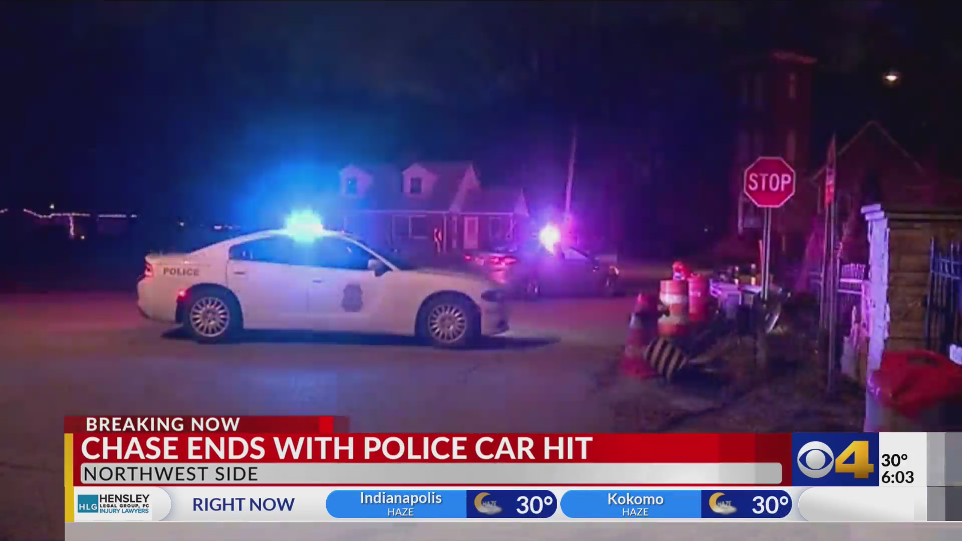 Police Car Rammed After Impd Responds To Reported Vehicle Break Ins On