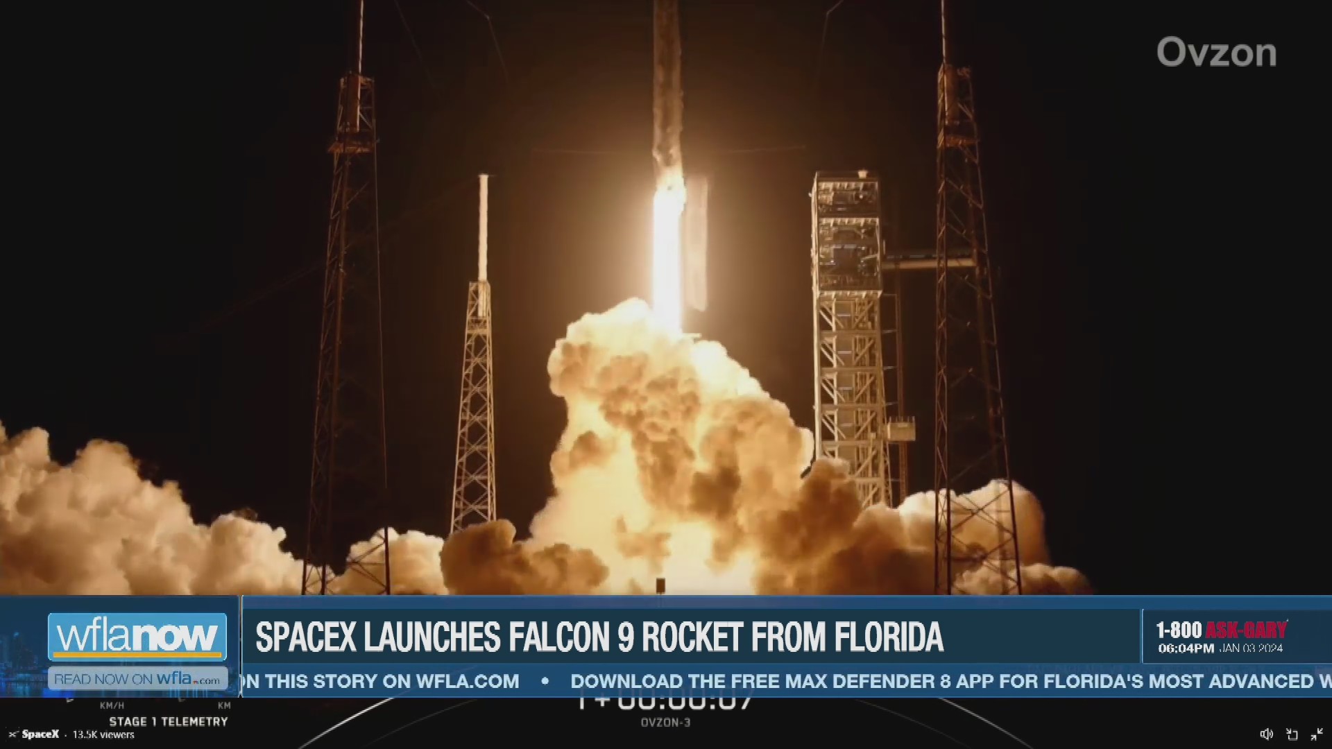 SpaceX launches Falcon 9 rocket from Florida – WFLA