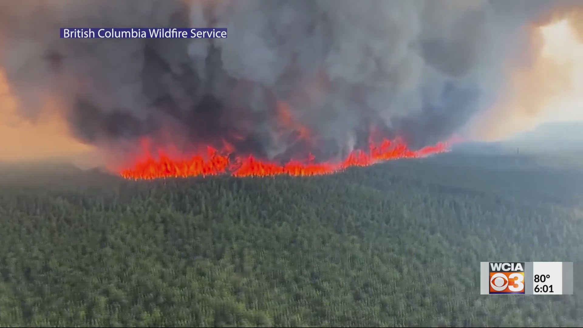 Haze from the Canadian wildfires is once again filling Central Illinois ...