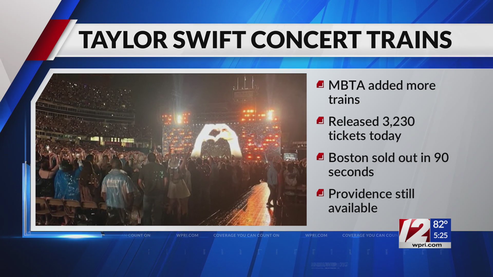 MBTA: Taylor Swift train tickets sold out again – WPRI.com