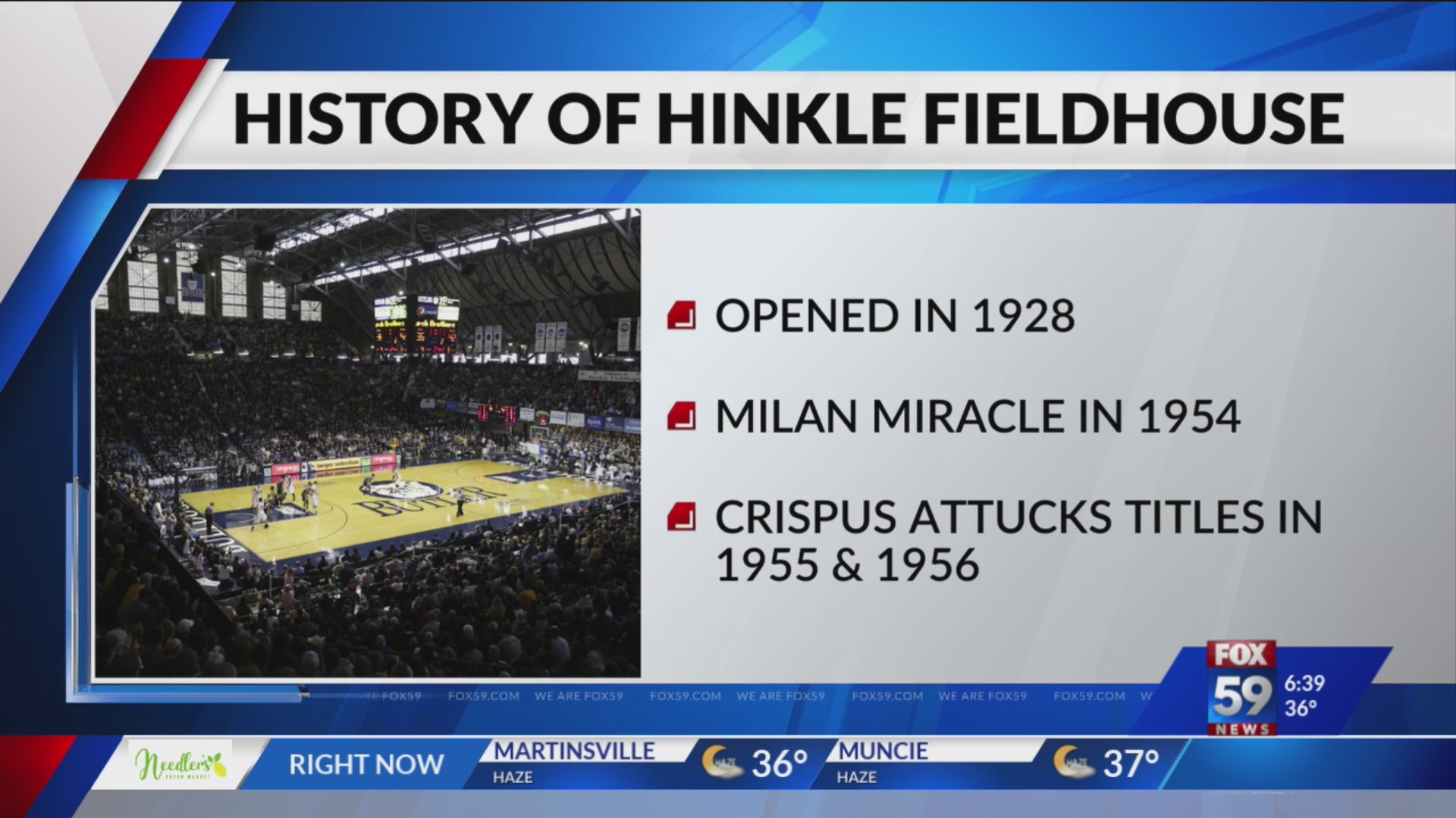 New Indiana state historical marker commemorates Hinkle Fieldhouse – Fox 59