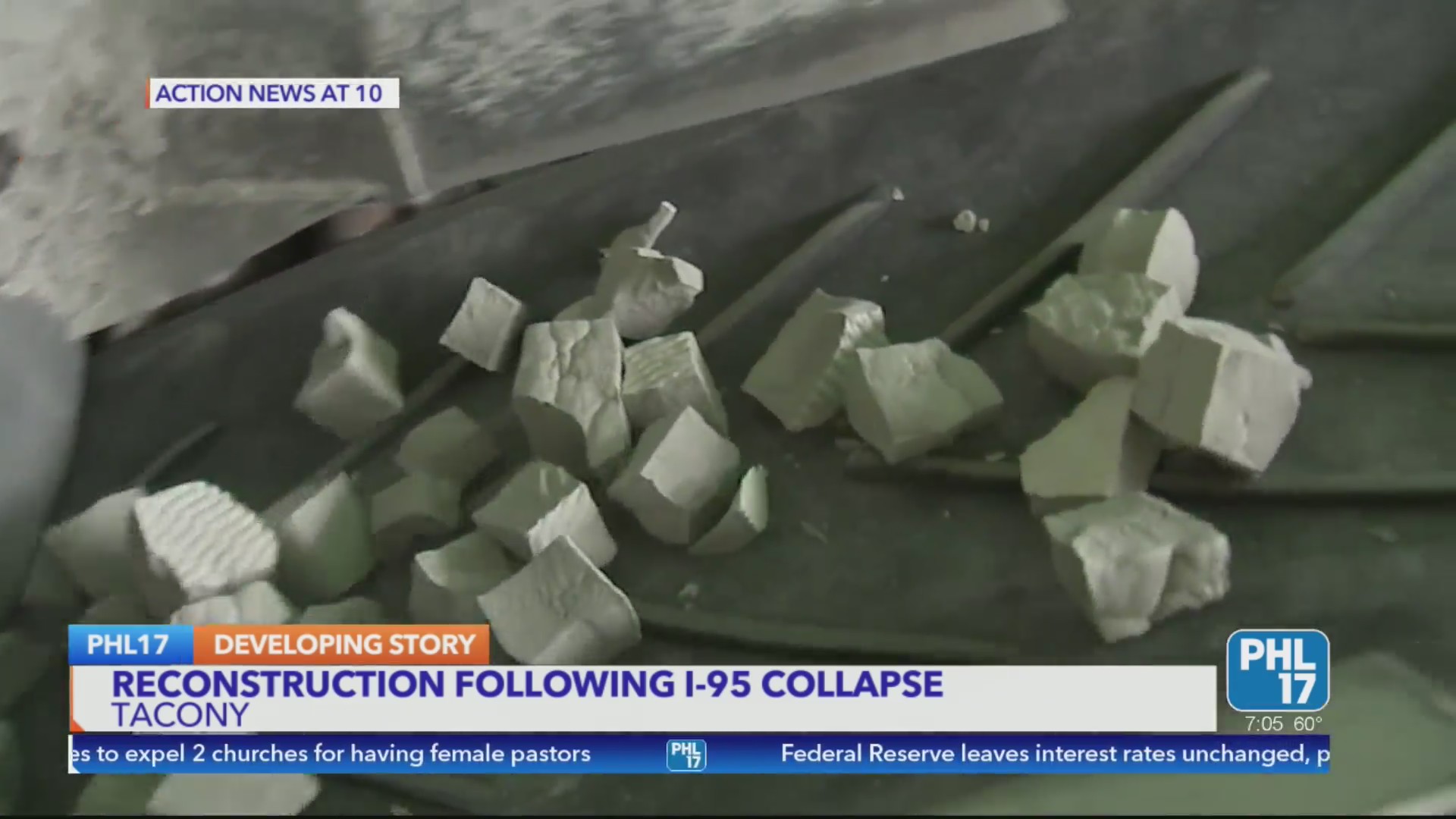 Reconstruction begins following I-95 collapse – PHL17.com
