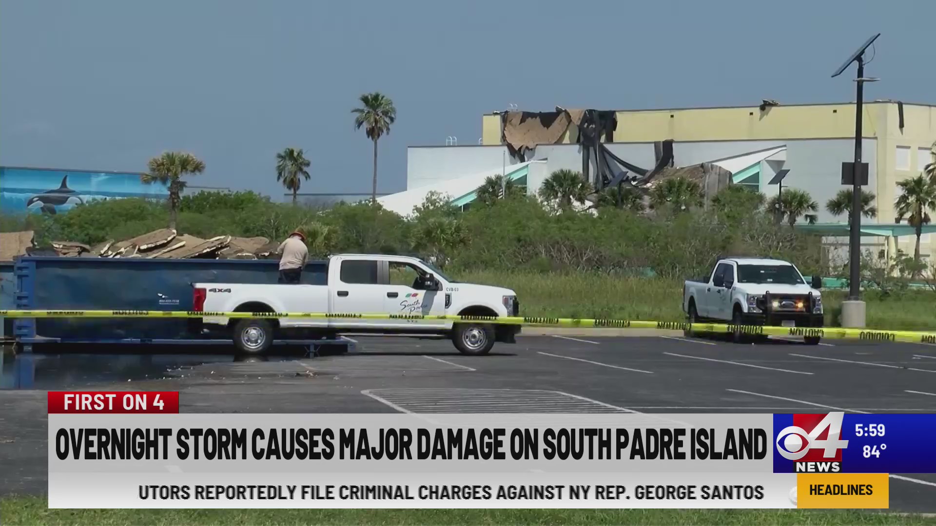 CBS 4 News at 6 Storm causes roofs to collapse, RVs to flip over on SPI ...