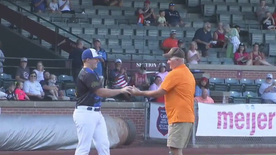 Otters win as Deputy Bryan Hicks throws out first pitch on road to ...