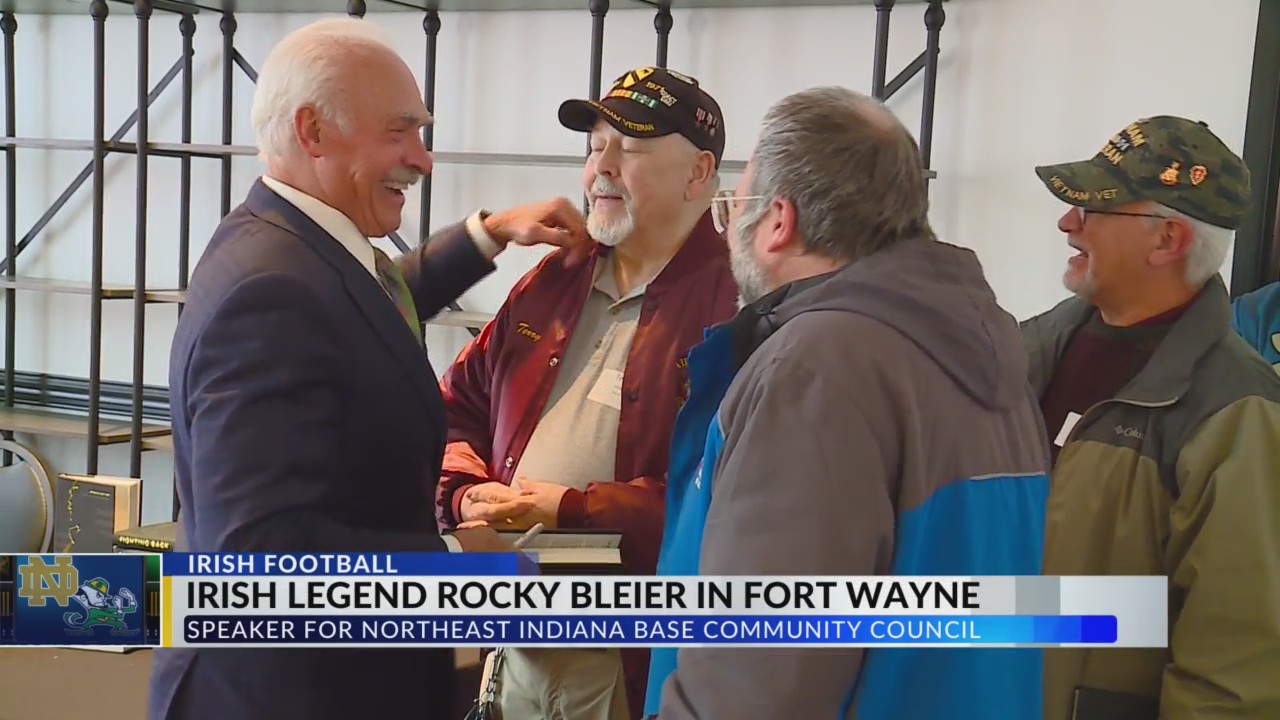 Notre Dame legend Rocky Bleier visits for Fort Wayne, shows support for ...