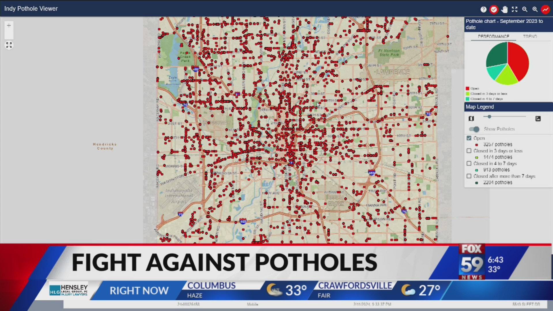 Indy DPW hard at work tackling area potholes – Fox 59