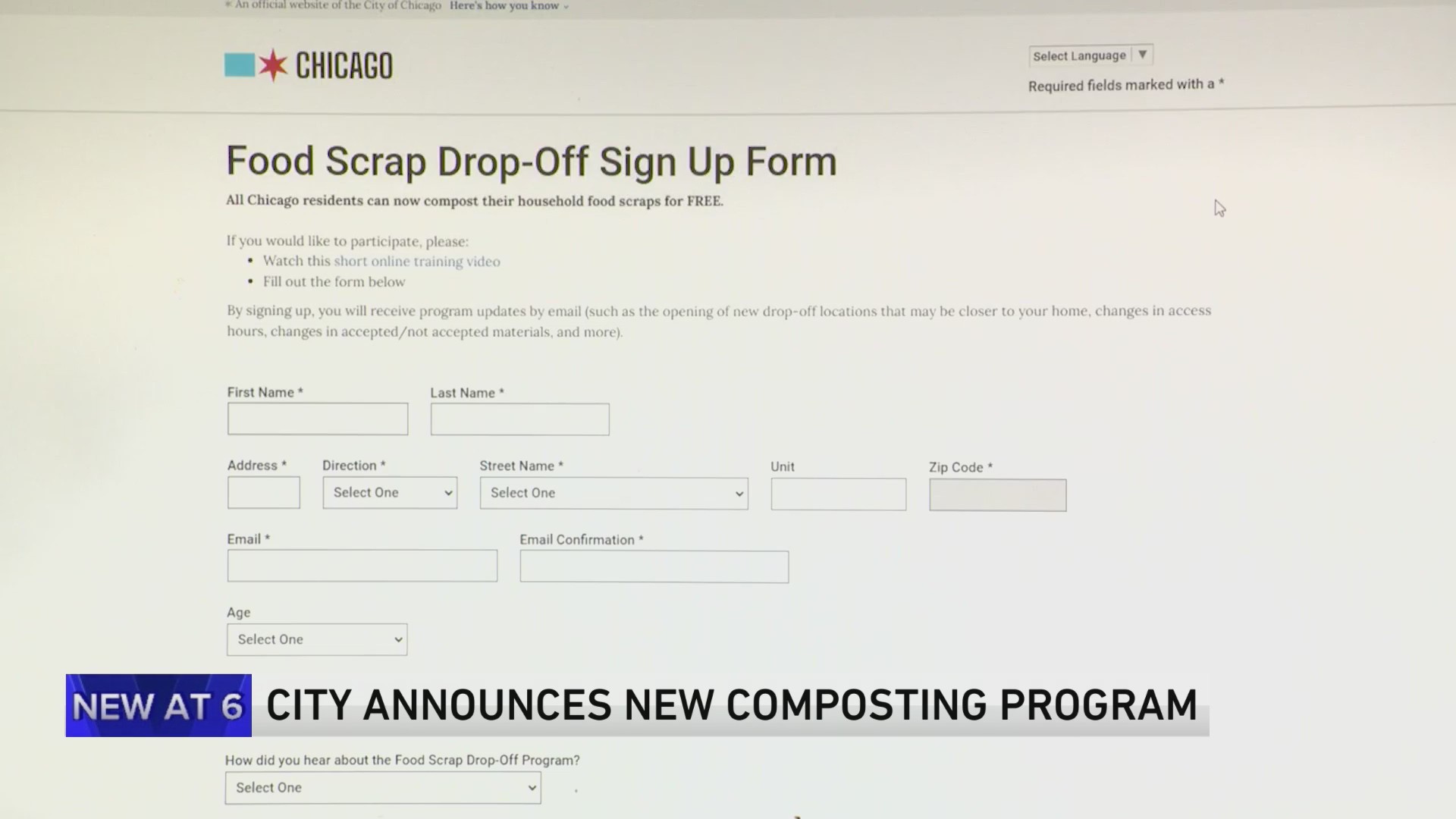 City establishes 15 food scrap drop-off sites for new composting ...