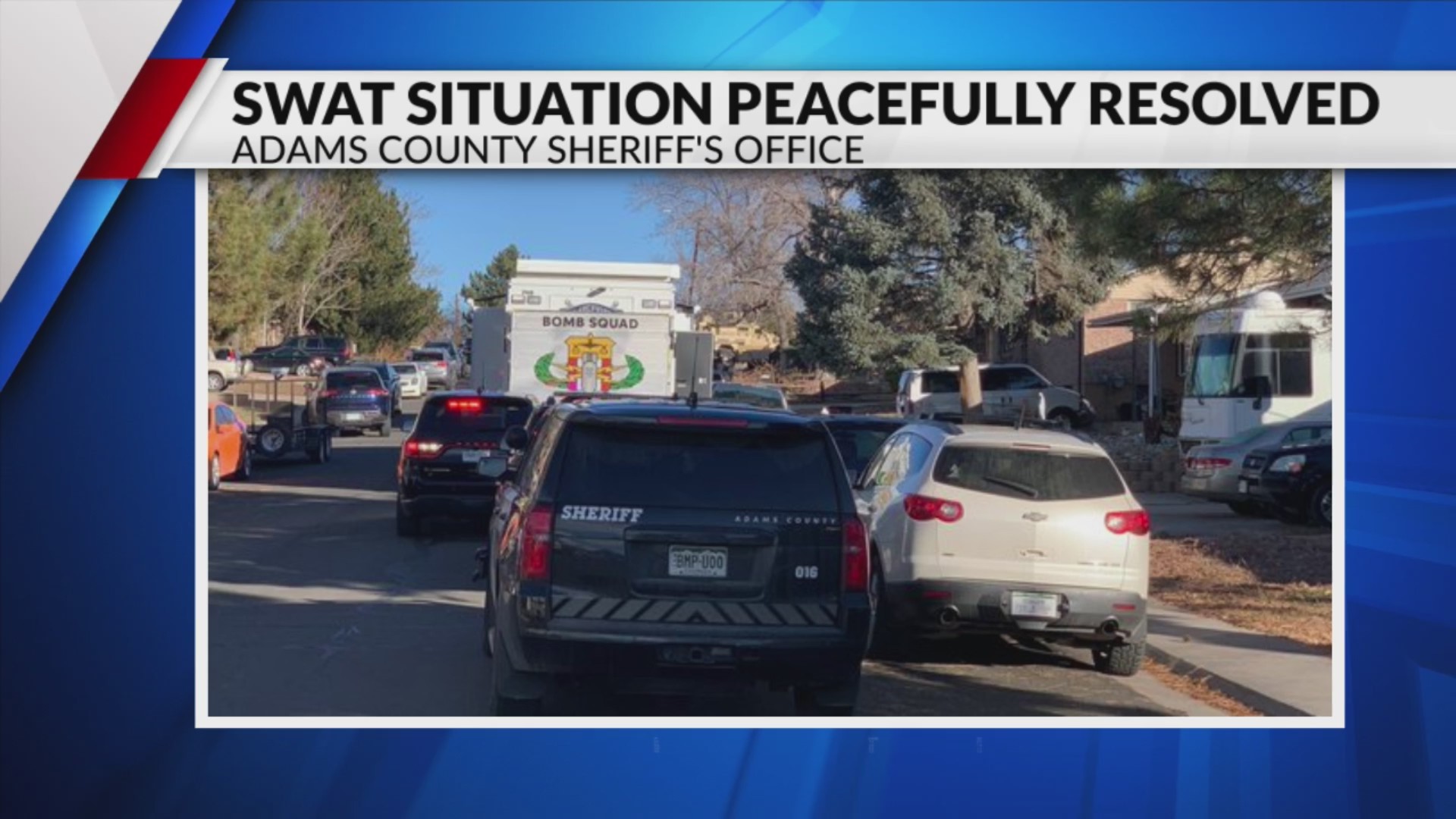 SWAT situation in Adams County peacefully resolved – FOX31 Denver
