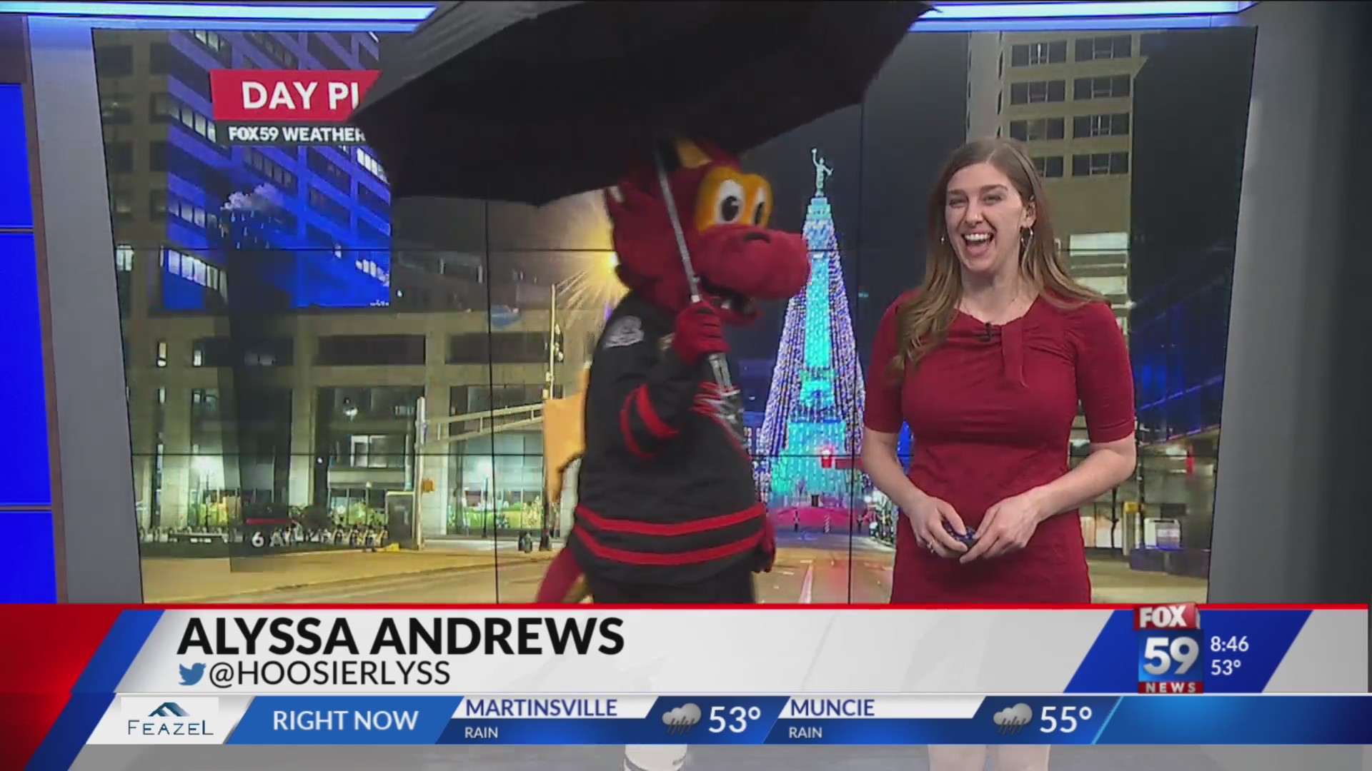 Alyssa and Indy Fuel’s Nitro do the weather! – Fox 59
