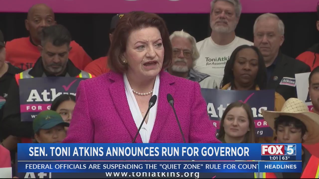 California Senate Leader Toni Atkins Announces Bid For Governor – FOX 5 ...