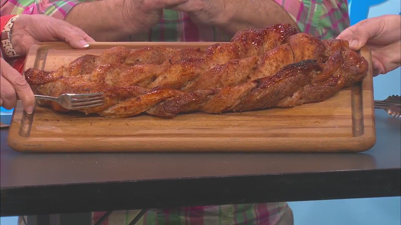 Pitmaster Jim Johnson shows us how to do a braided pork loin ...