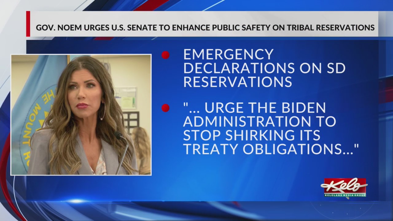 Noem requests enhanced public safety on tribal reservations in letter ...