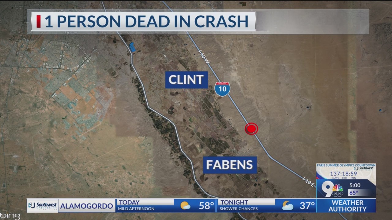 1 person dead in crash in East El Paso County; I-10 back open – KTSM 9 News