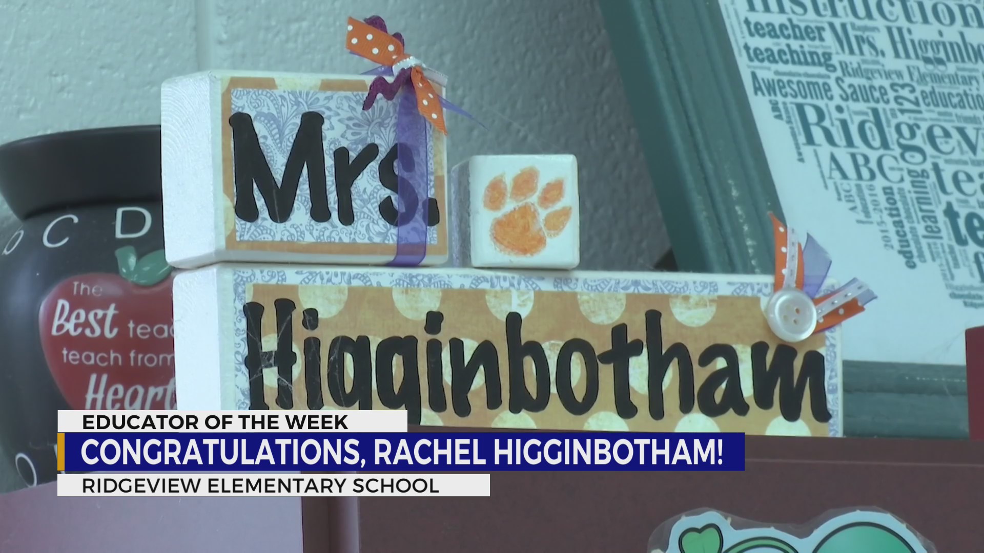 Educator of the Week: Rachael Higginbotham, Ridgeview Elementary – WJHL ...
