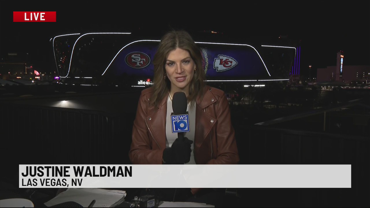 Justine Waldman live from outside Allegiant Stadium – NEWS10 ABC