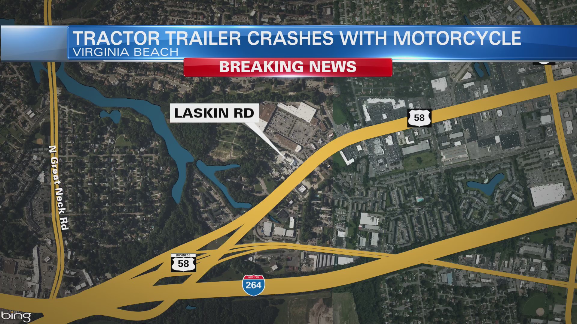 Crash involving fuel tanker and motorcycle on Laskin Road in Virginia ...