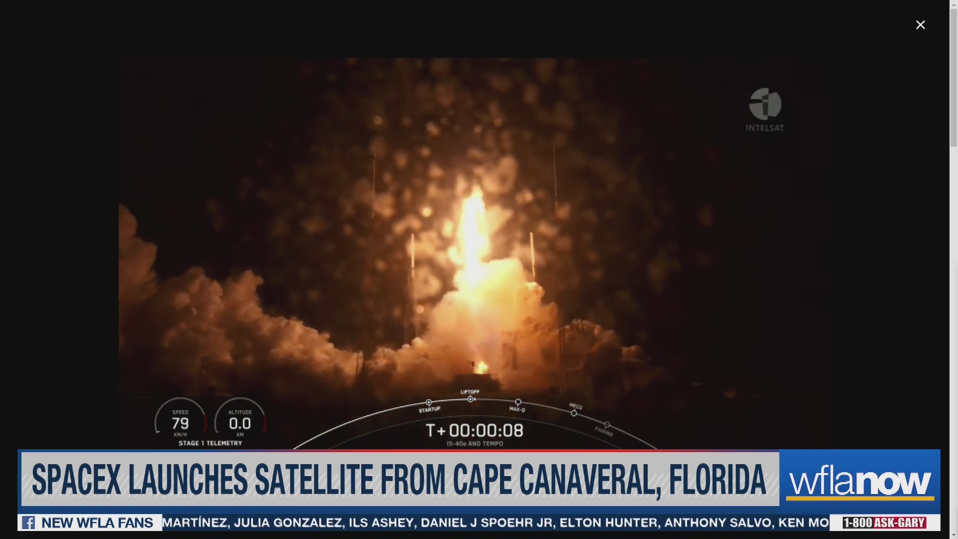 SpaceX launches Intelsat satellite mission from Florida – WFLA