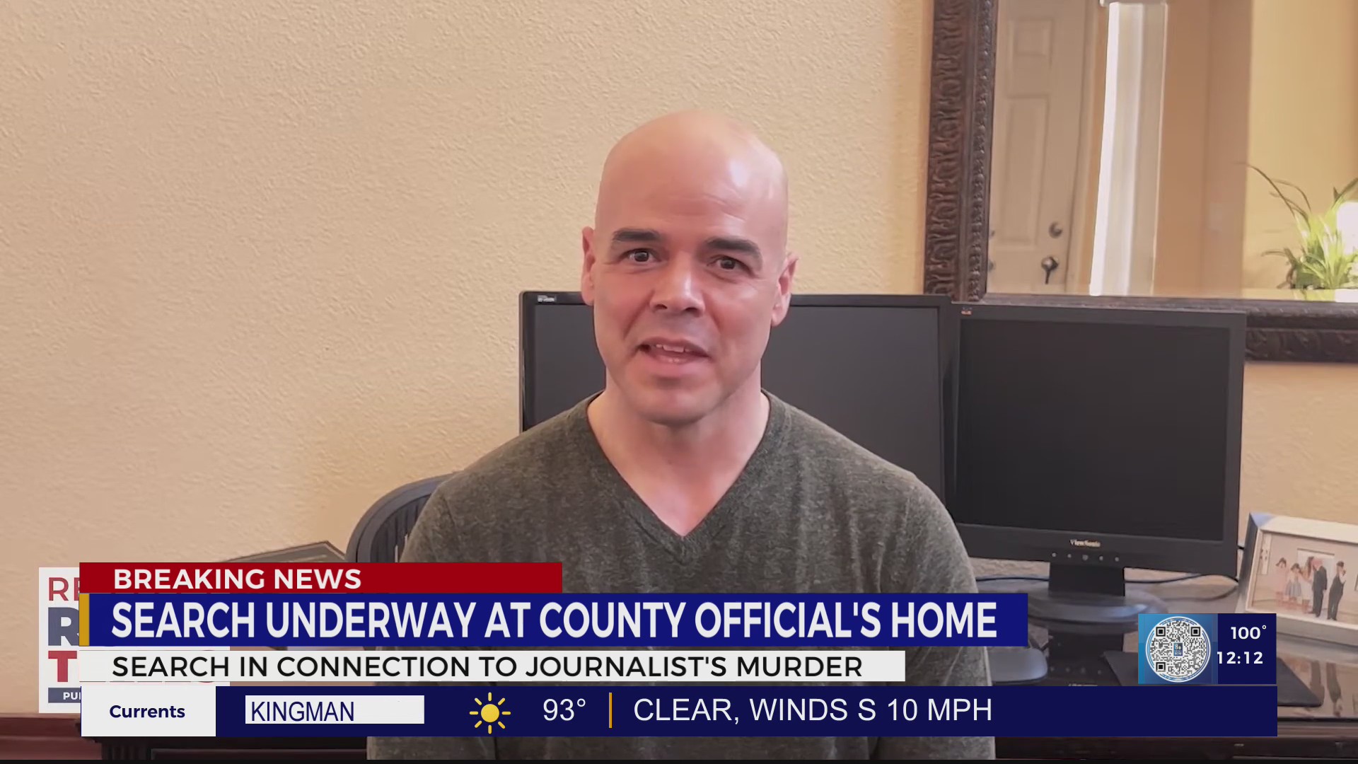 Rob Telles with investigators as search warrant executed on his home – KLAS