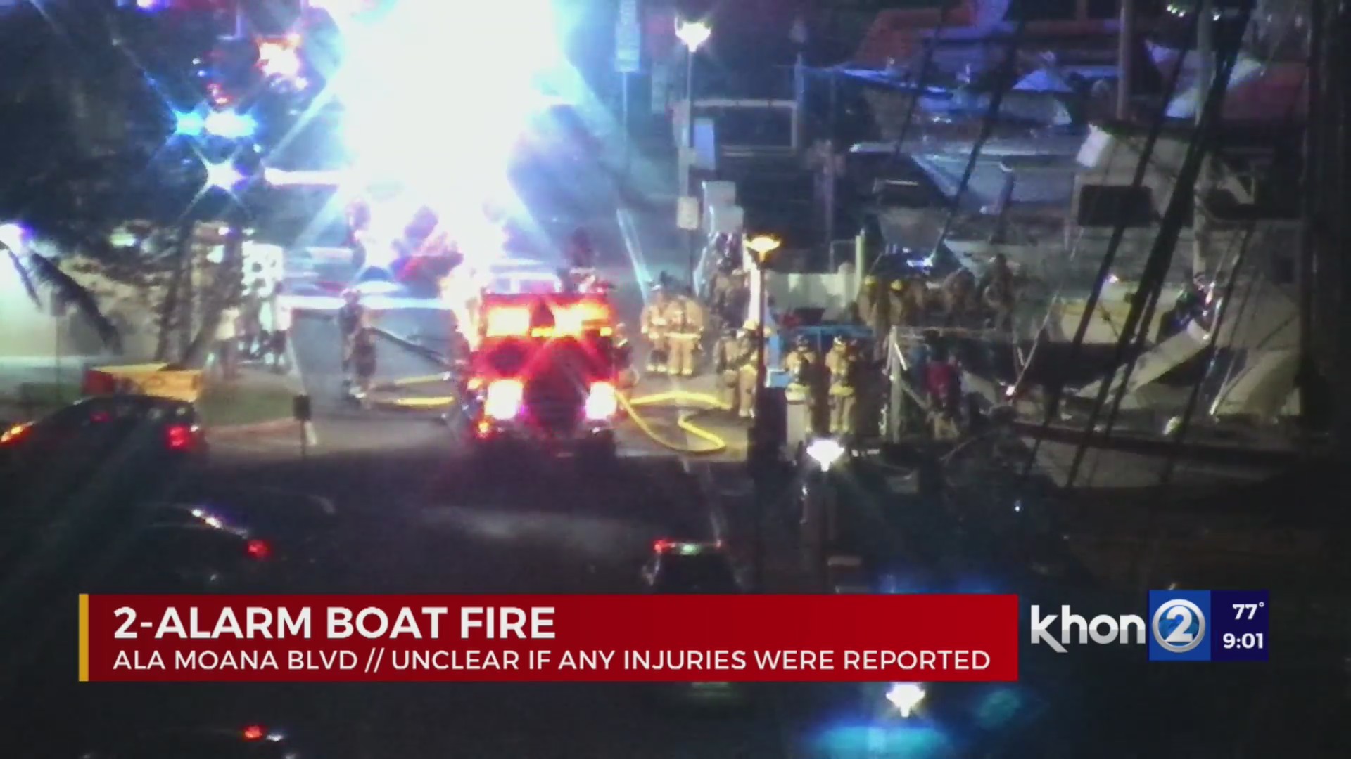 Boat fire at Ala Wai small boat harbor – KHON2