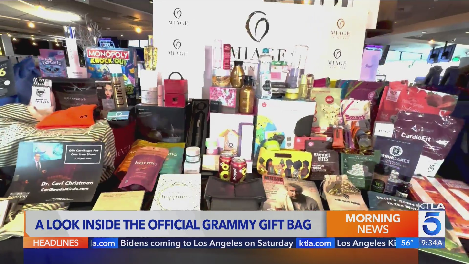 Official look into the Grammy Awards Swag Bag – KTLA