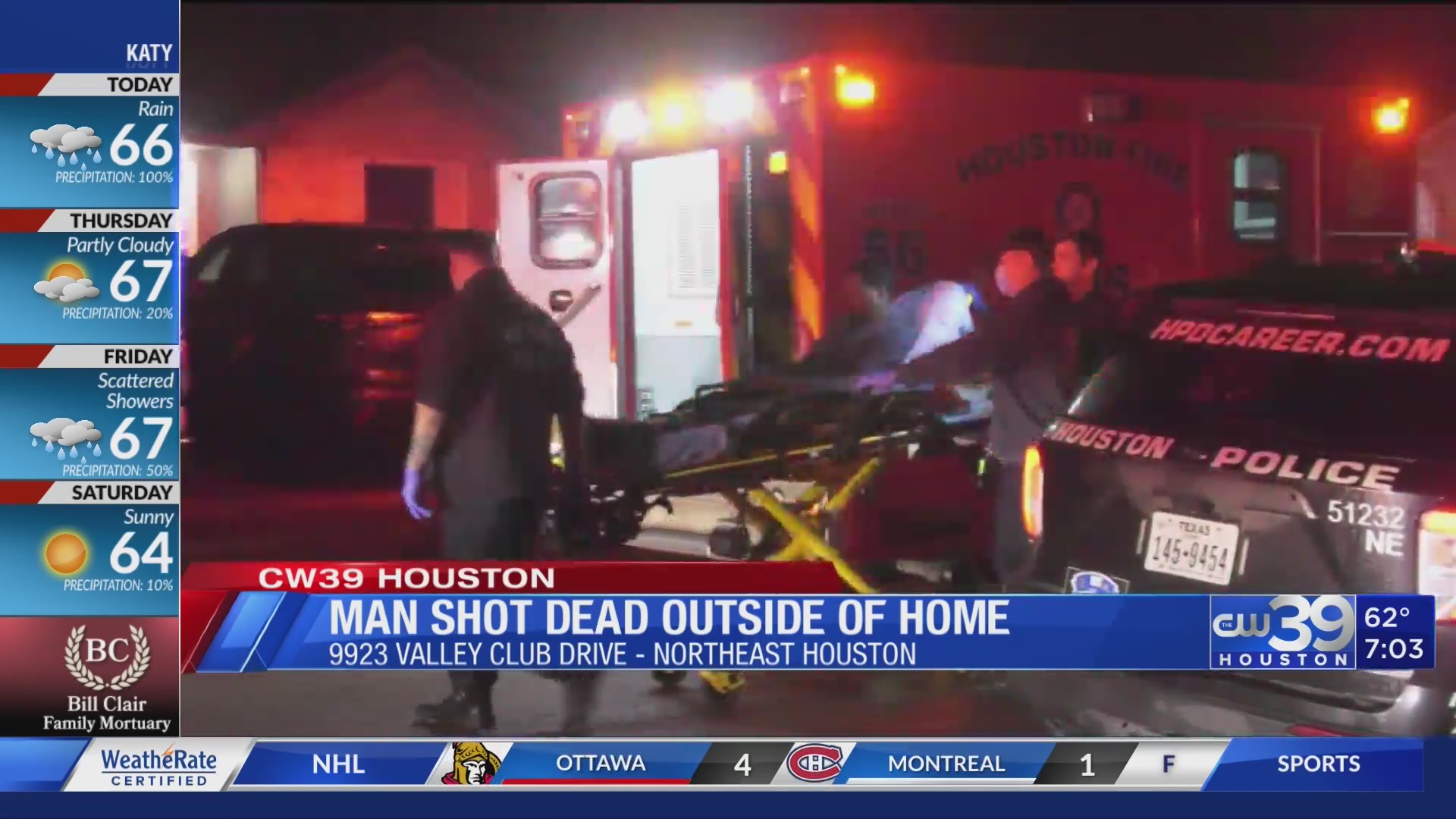 Man shot dead outside of northwest Houston home – CW39 Houston