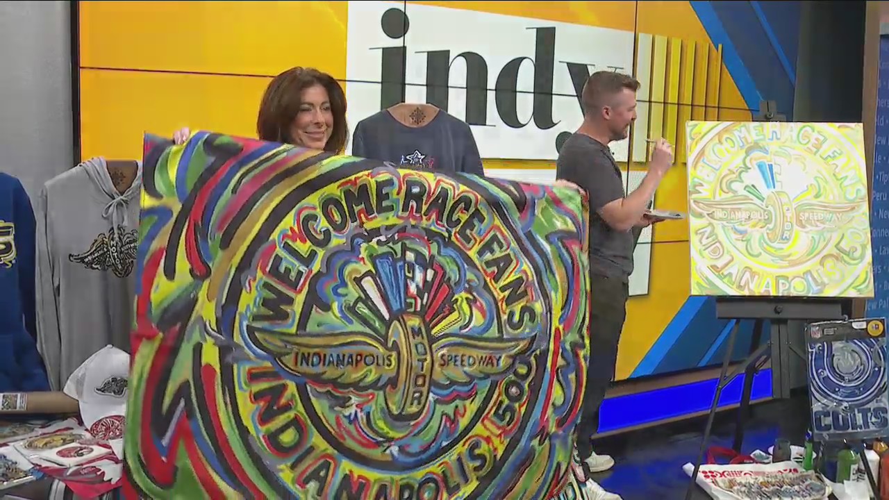 Local artist Justin Patten stops by before the Indy 500 – Fox 59