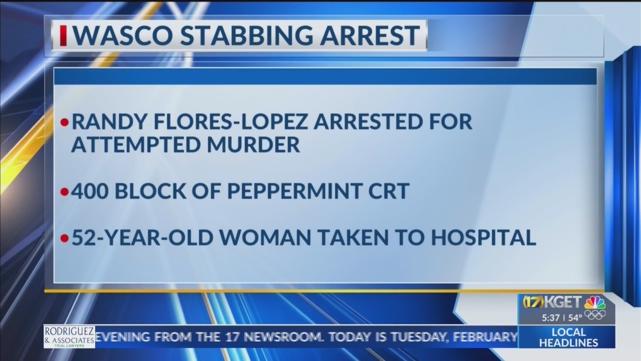 Wasco man arrested for attempted murder after allegedly stabbing family ...