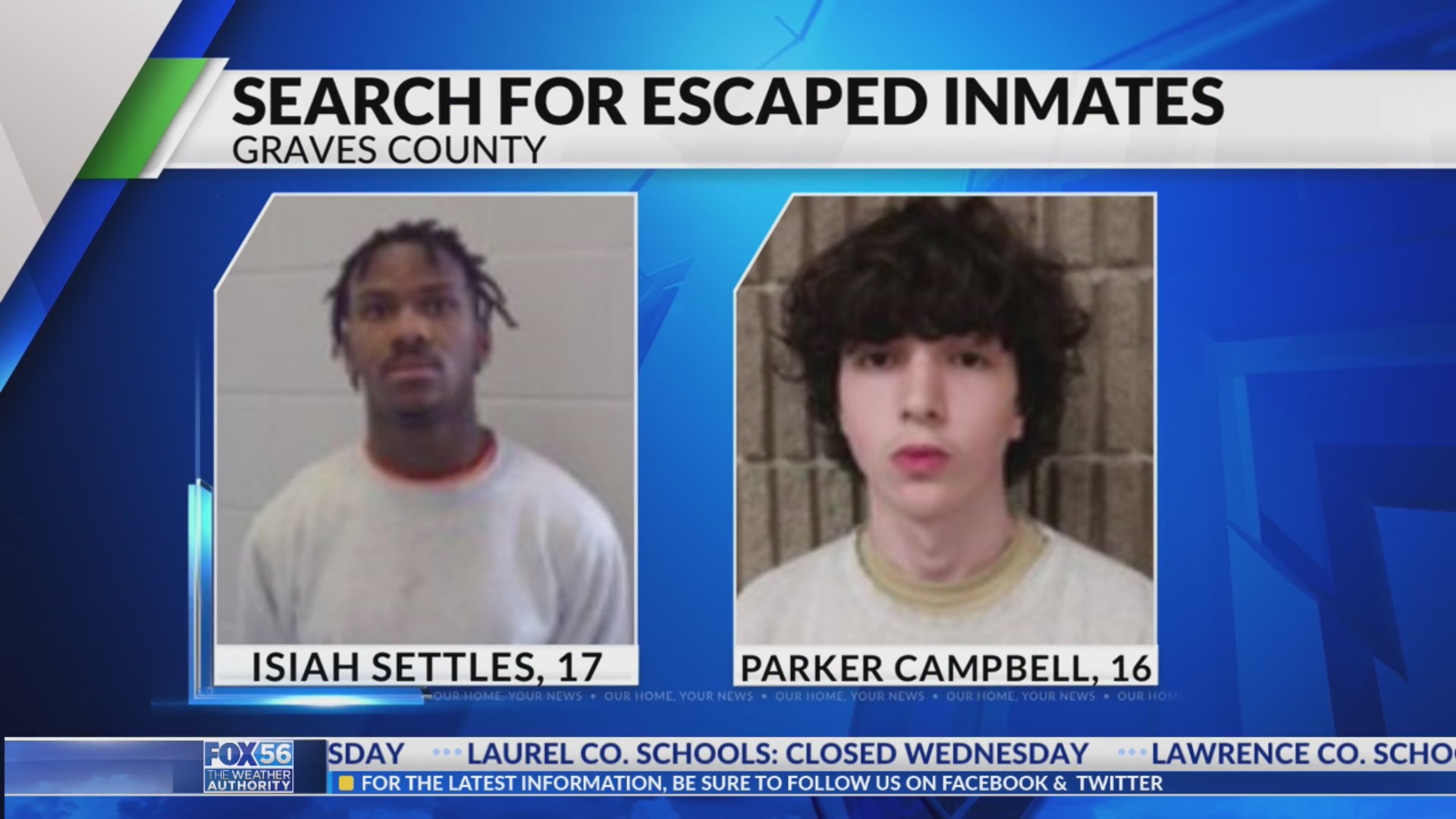 Kentucky State Police searching for 2 escaped juvenile inmates – FOX 56 ...
