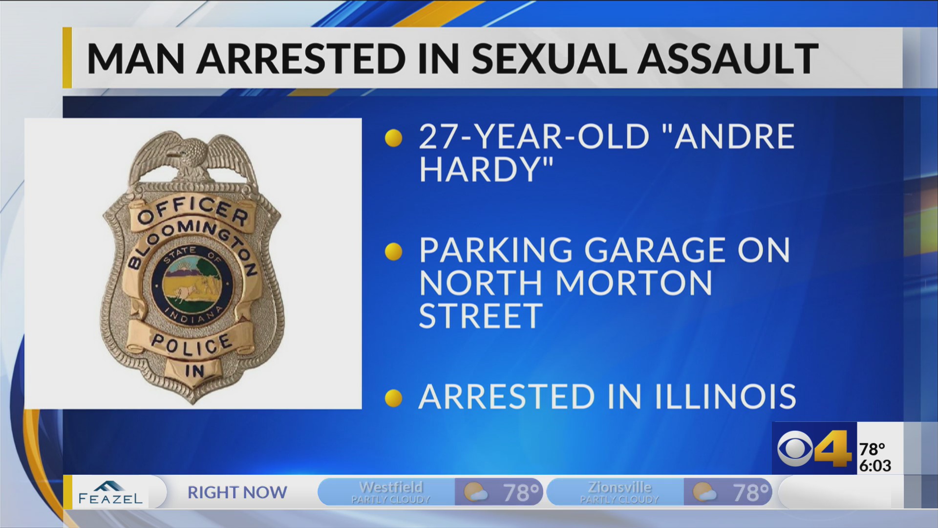 Bloomington PD arrest Illinois man for rape of 18-year-old in parking ...
