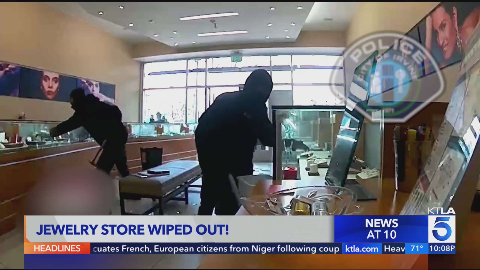 Smash-and-grab robbers hit Irvine jewelry store – KTLA