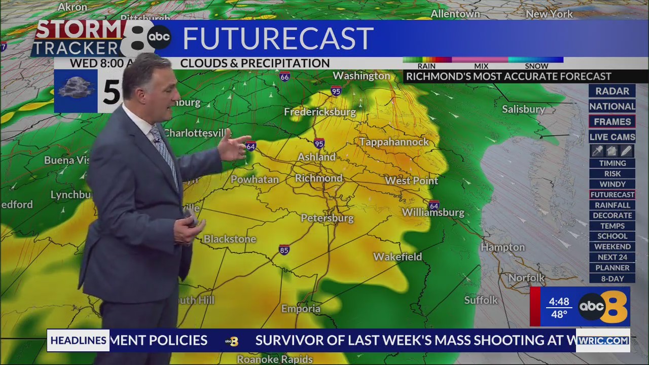 Digital Weather Forecast 4:30am – WRIC ABC 8News