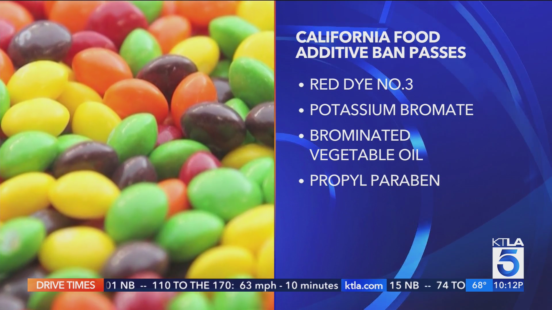 Skittles spared from California food additive ban – KTLA
