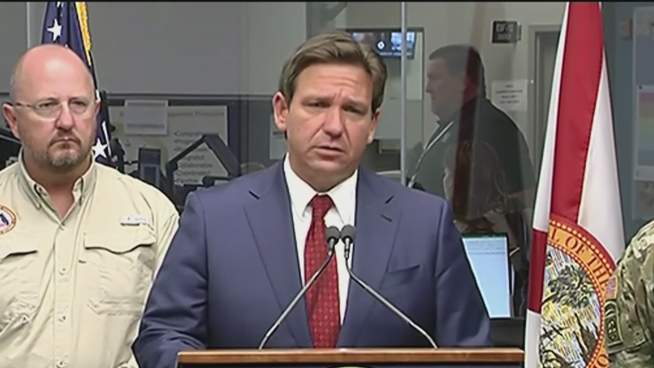 Florida Gov. Ron DeSantis gives update on Tropical Storm Nicole ...