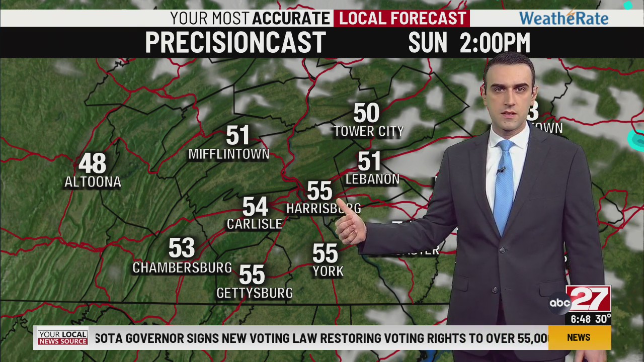 Adis Juklo’s Sunday AM Forecast – PAhomepage.com