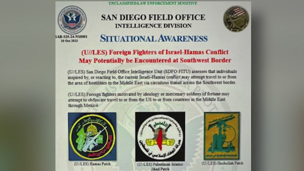 CBP warns agents Hamas could try to cross at southern border ...