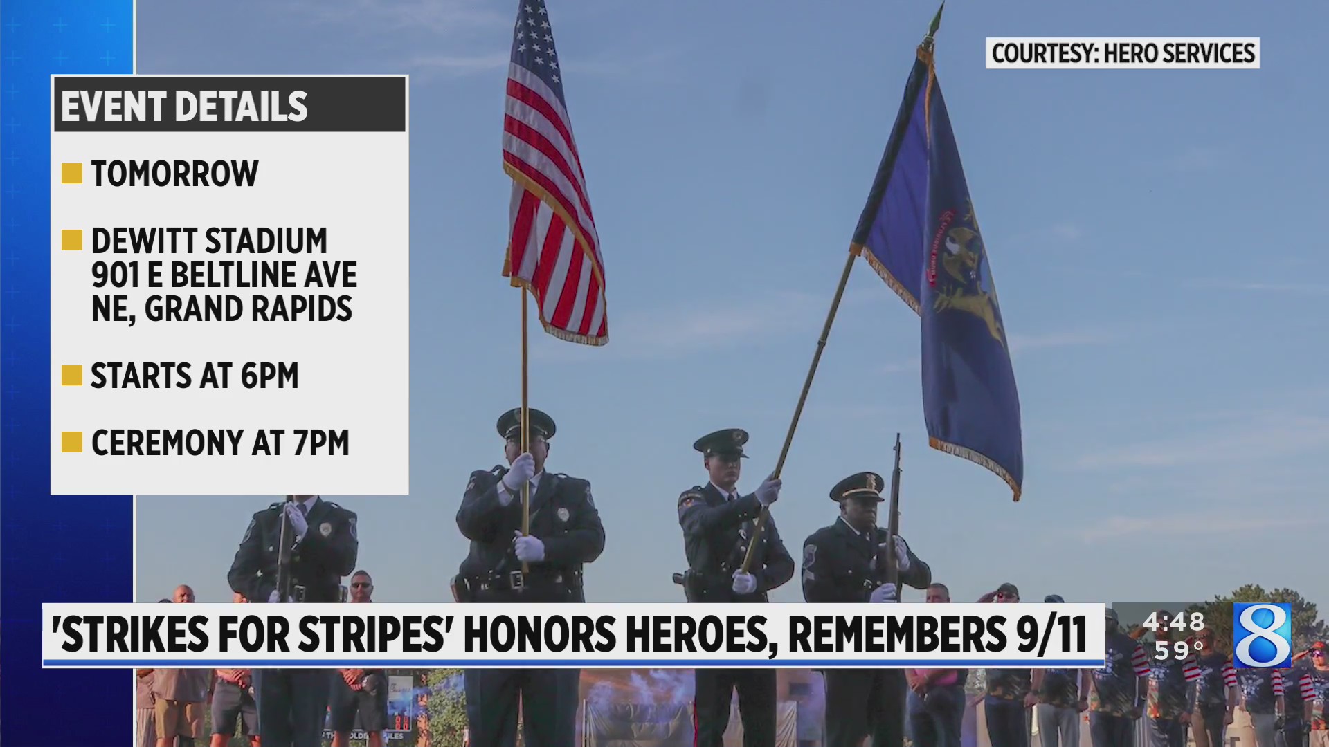Annual baseball game honors veterans, first responders – WOODTV.com