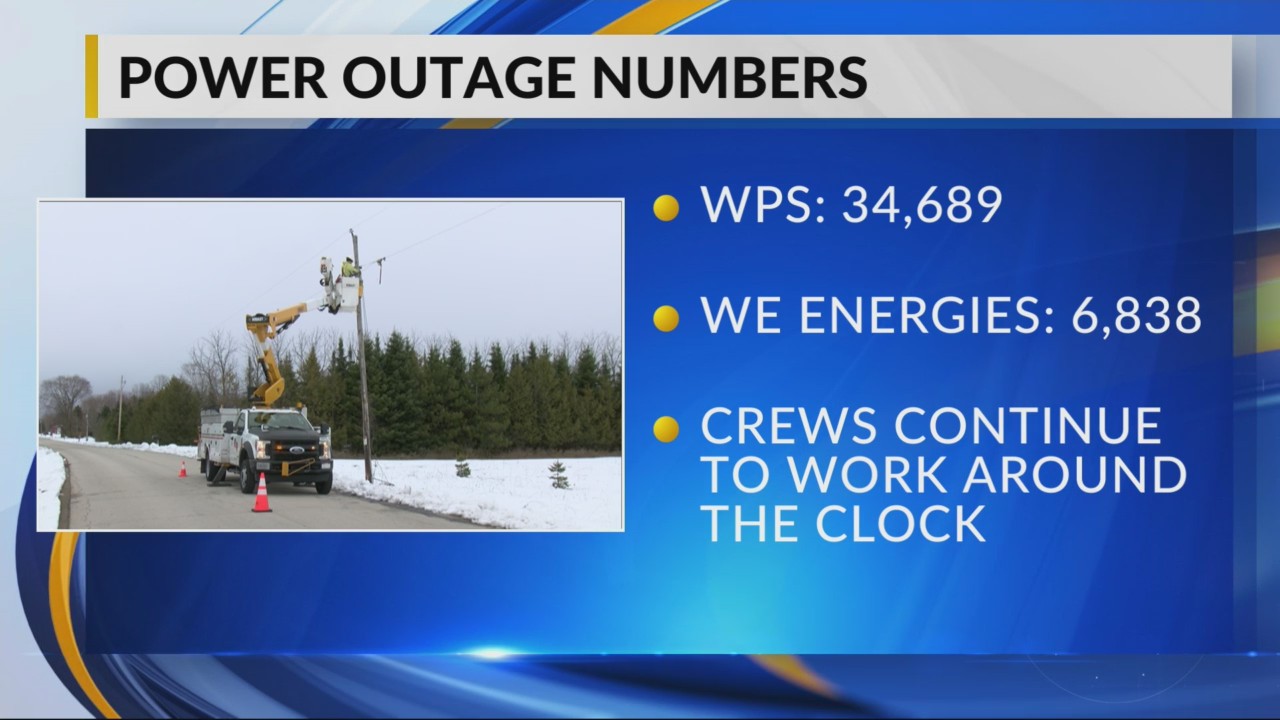 Northeast Wisconsin’s power outages now under 50K, crews making ...