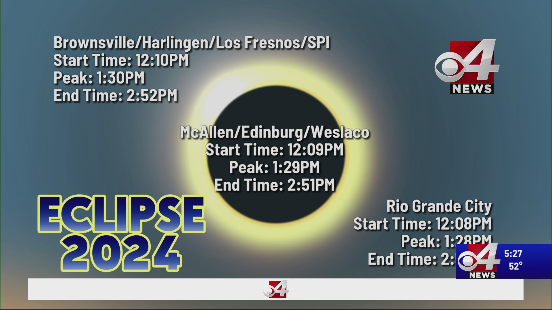Eclipse viewing times – RGV – KVEO-TV