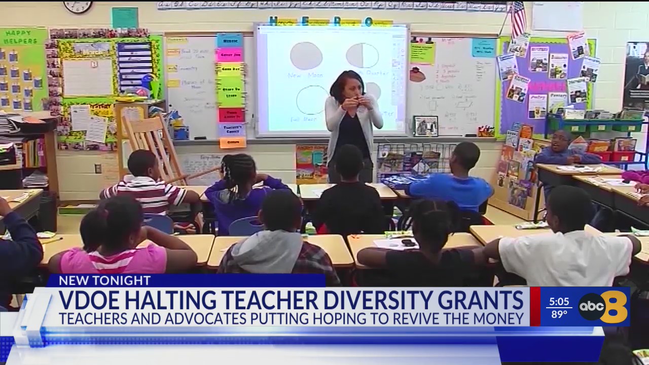 VDOE Halting Teacher Diversity Grants – WRIC ABC 8News