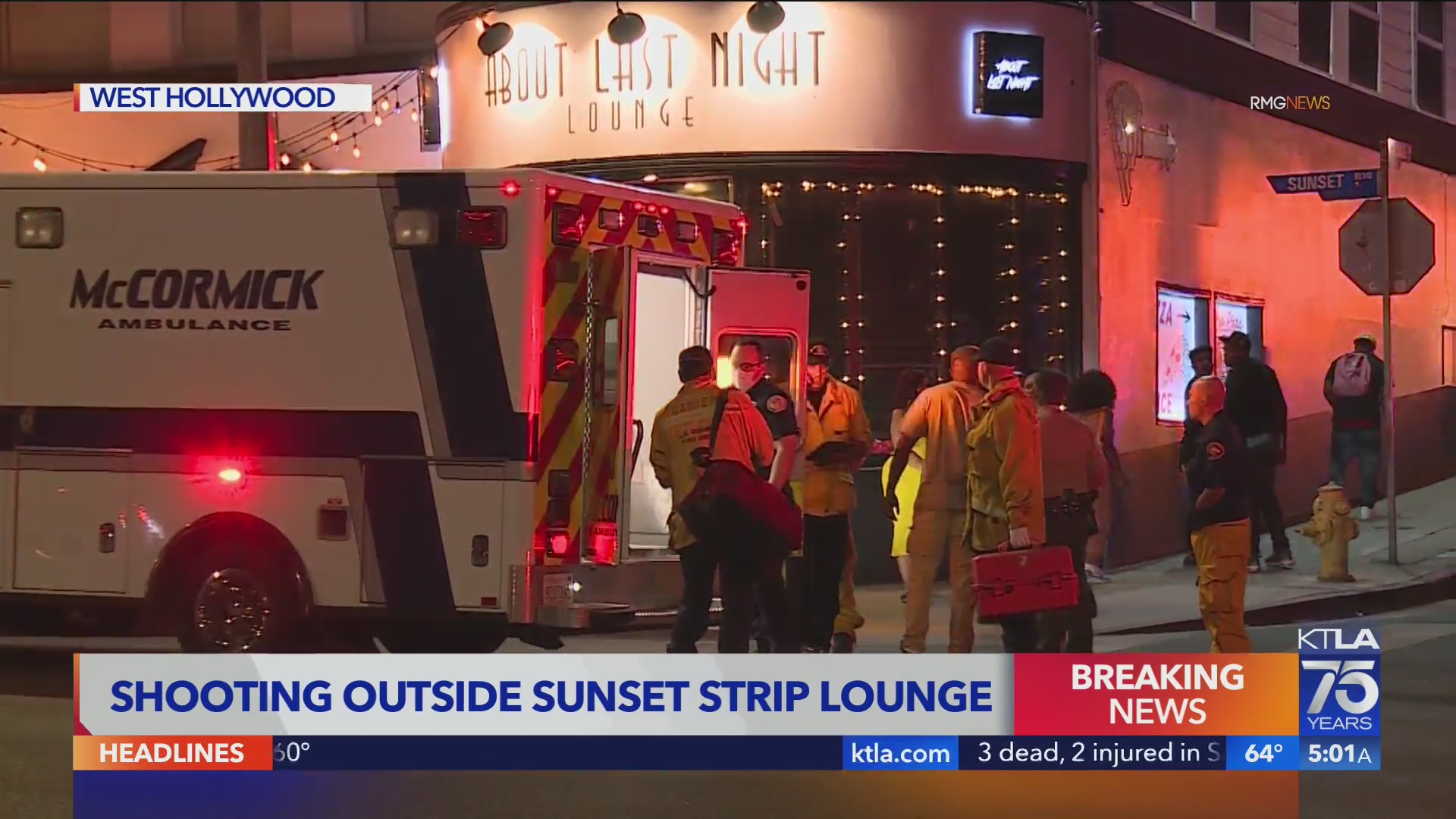 1 shot at night club on Hollywood’s Sunset Strip; 1 in custody – KTLA