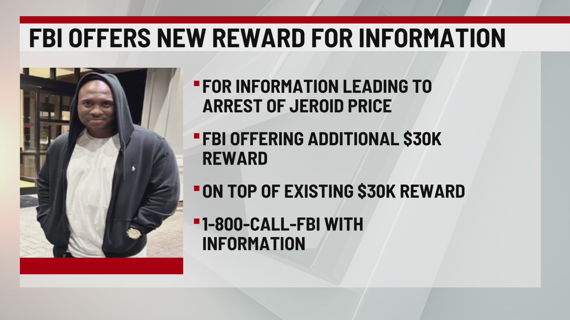 FBI offers new reward for locating Jeroid Price – WSPA 7NEWS